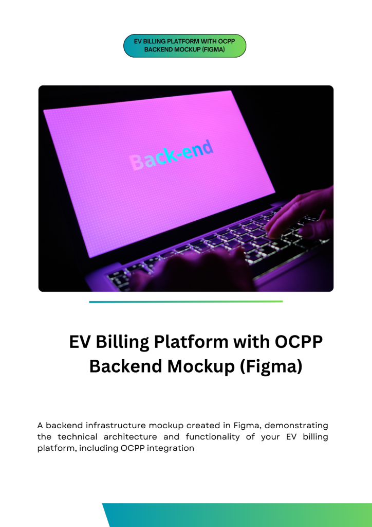 EV Billing Platform with OCPP Backend Mockup (Figma) - MillySoft – Premium Startup Kits